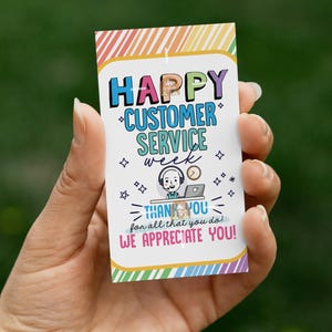 Customer Service Week Tags Printable, Happy Customer Service ...