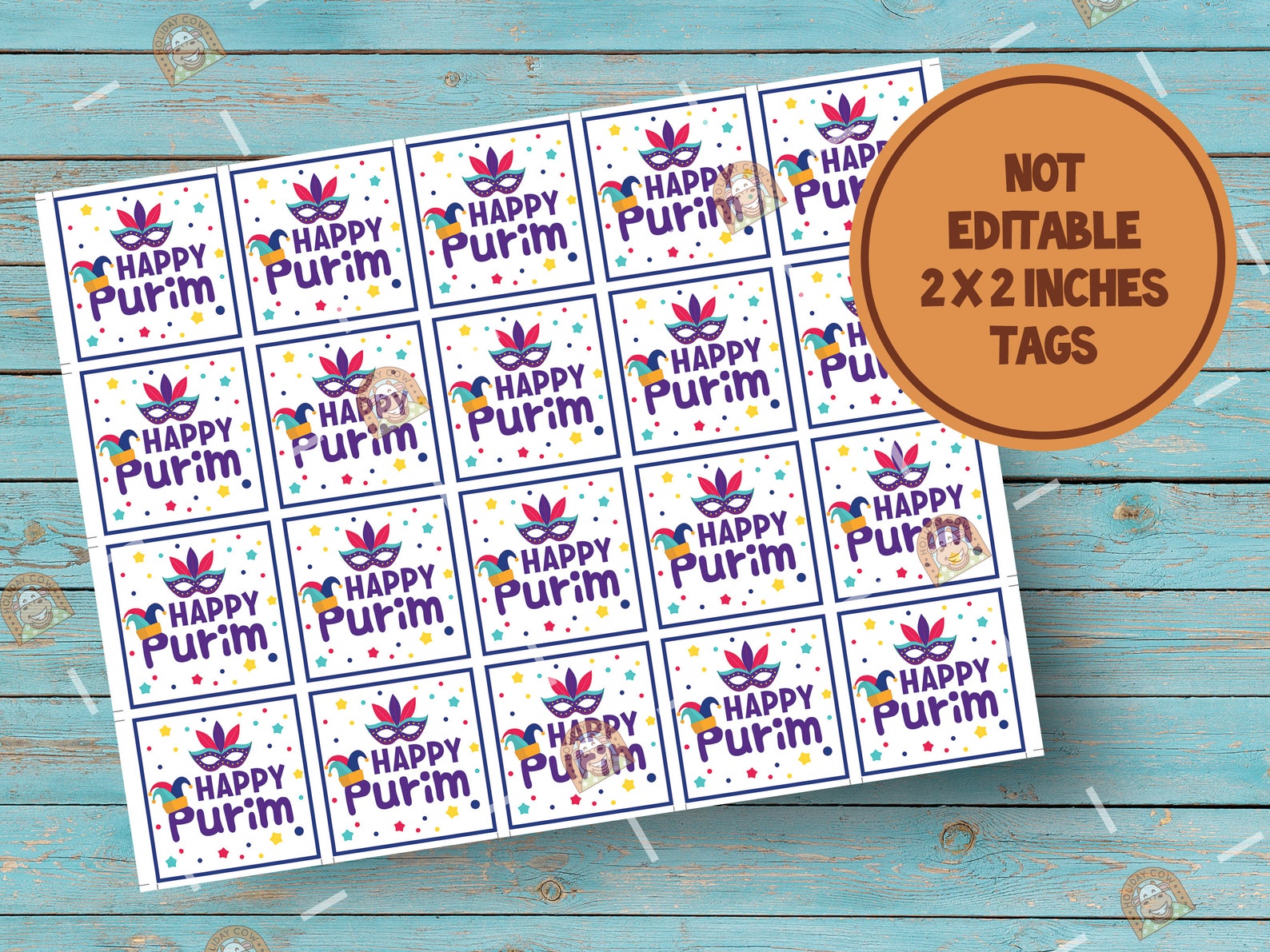 Printable Purim Tags Mishloach Manot Sticker Purim Gift - Etsy