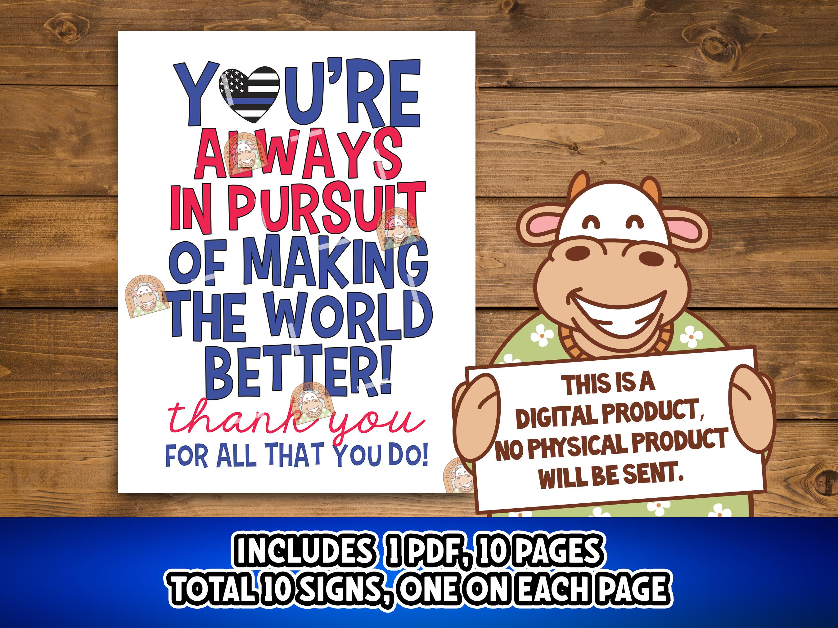 Police Week Signs Printable, National Police Officers Week Posters ...
