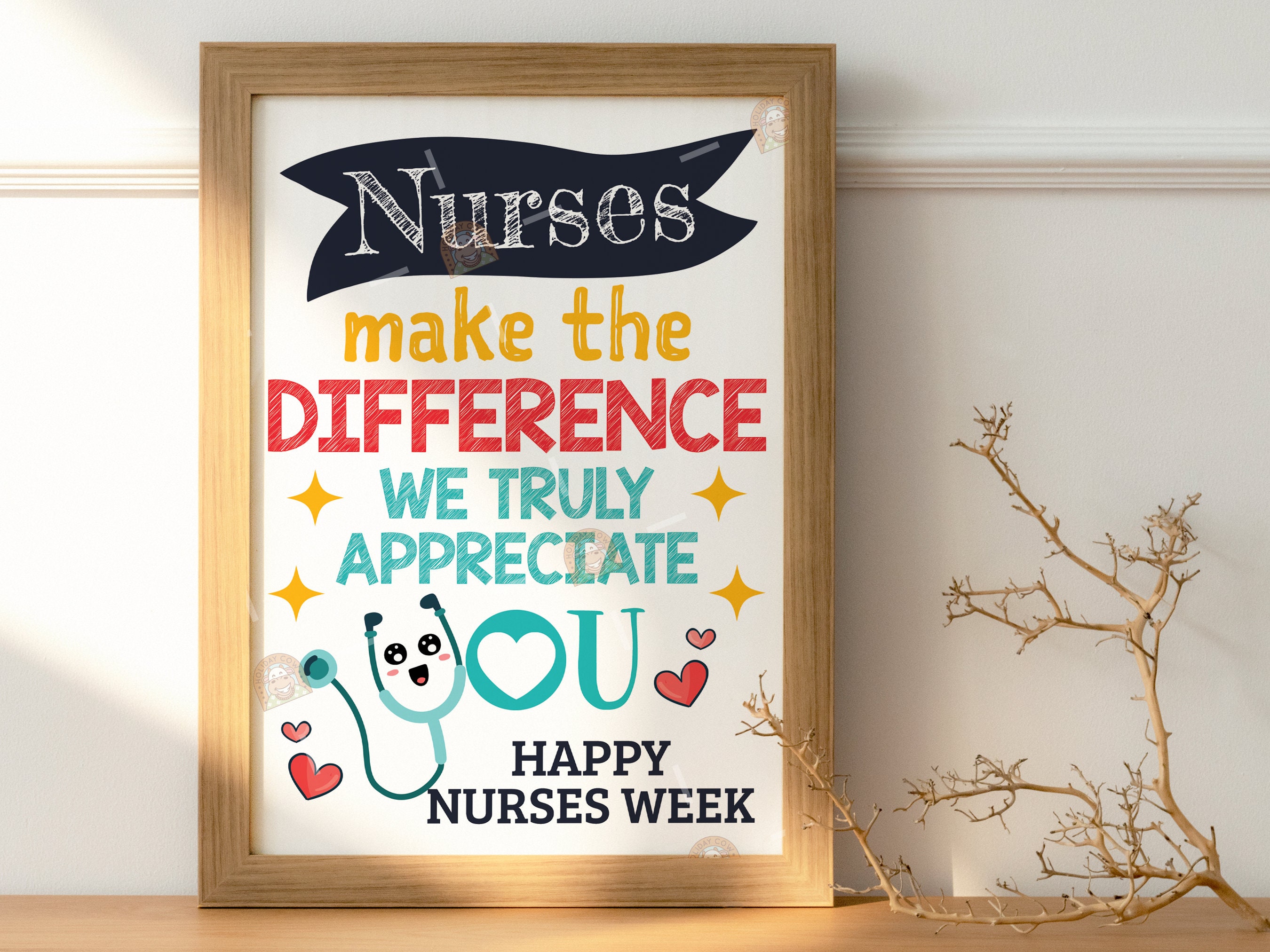 Nurses Week Card Printable, Nurse Appreciation Card, Nurse Thank You ...