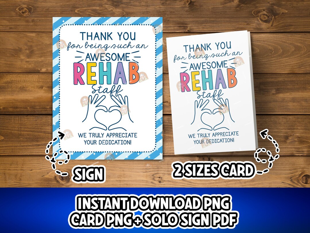 Rehab Week Gift, Printable Rehab Sign, National Rehabilitation Week ...
