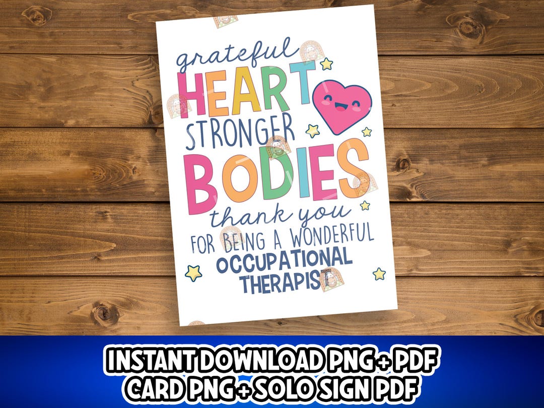 Occupational Therapist Gift, Printable OT Sign, Occupational Therapy ...