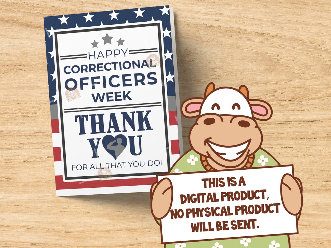 Correctional Officers Week Gift Printable, Correctional Officer Week ...