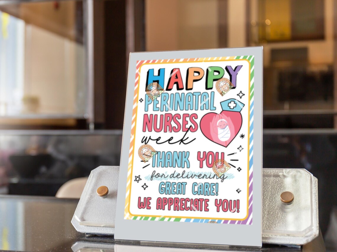 Perinatal Nurses Week Card Printable, Thank You Perinatal Nurse ...