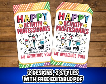 Activity Professionals Week Printable Signs, Activity Professionals ...