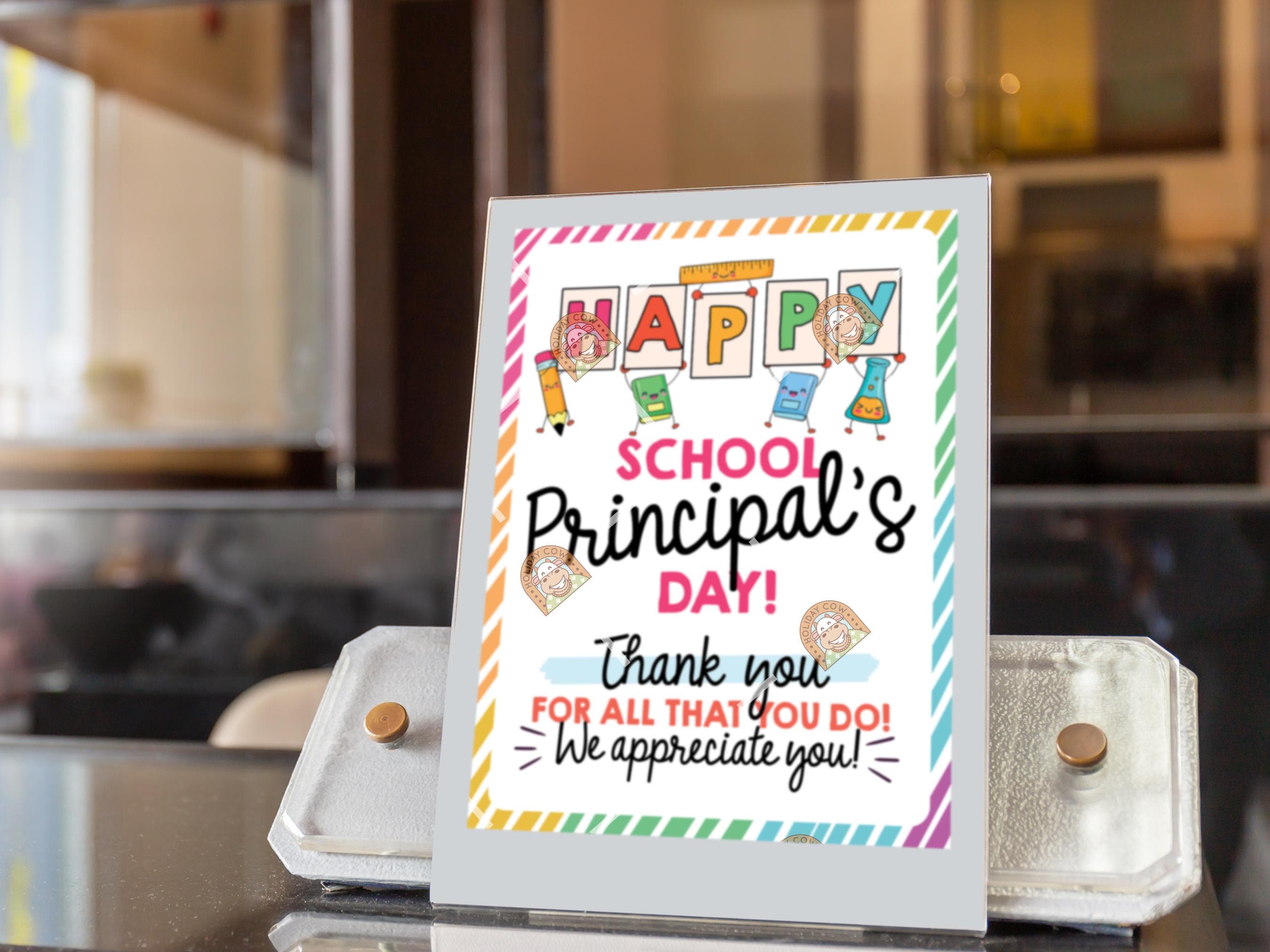 Printable Principal Appreciation Day Gift, School Principal Gift ...