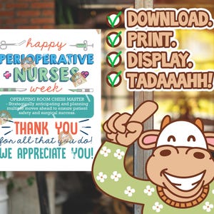 Perioperative Nurses Week Signs Printable, Operating Room Nurse Week ...