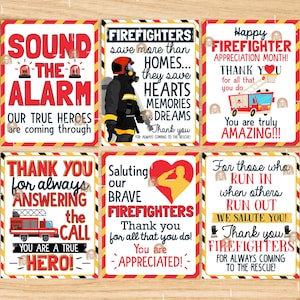 Firefighter Appreciation Month Signs, Printable Firefighters Signs ...
