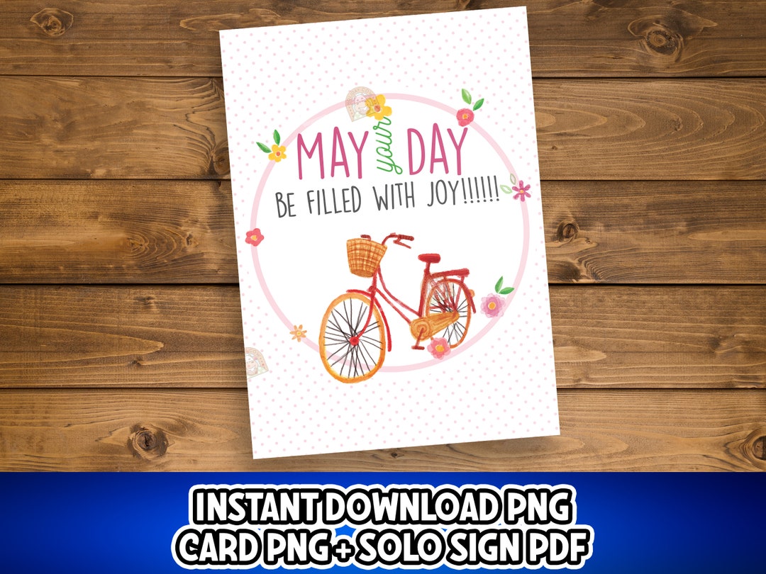 May Day Sign, Happy May Day Gift, Printable Card, Spring May Day Basket ...