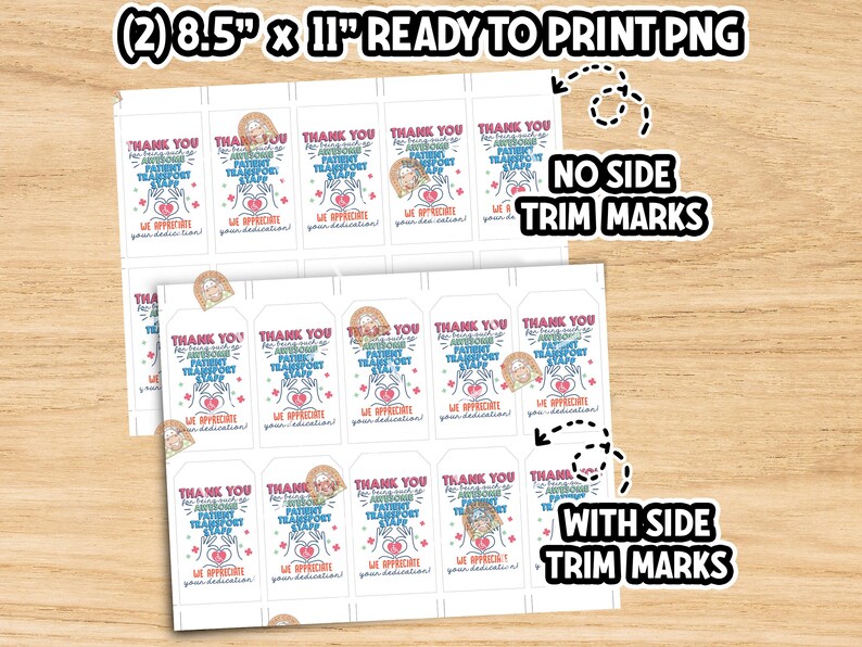 Patient Transport Week Tags Printable, Thank You Patient Transporter ...