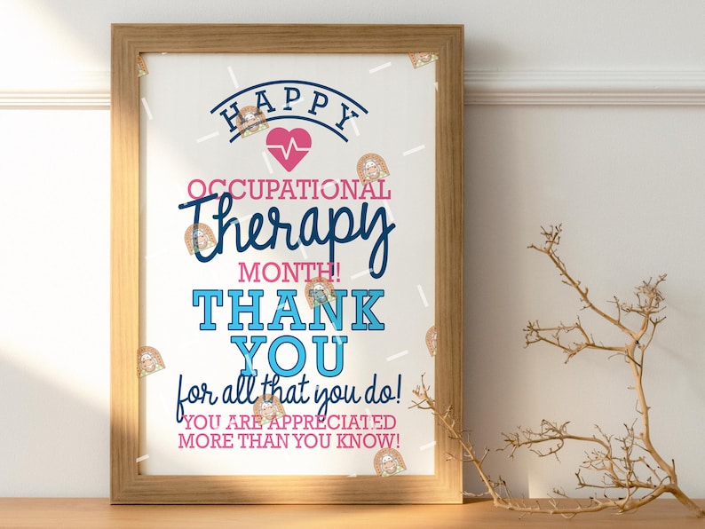 Occupational Therapy Month Card Printable, Occupational Therapist Gift ...