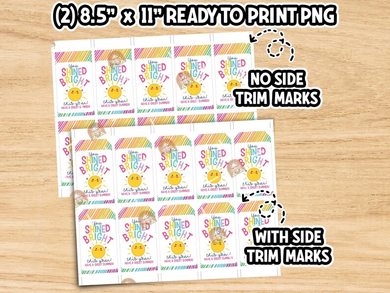 End of Year Classmate Gift Tag Printable, End of School Summer Vacation ...