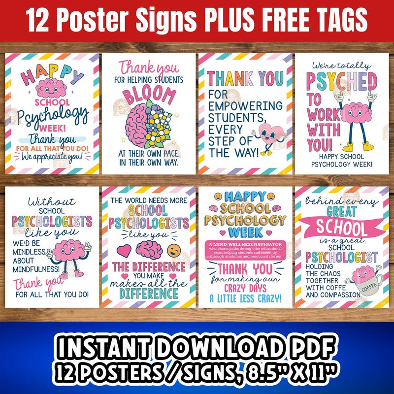 School Psychology Appreciation Poster - Etsy