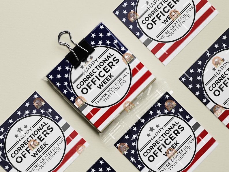 Printable Correctional Officers Week Gift Tags, Correctional Officer ...