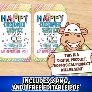 Customer Service Week Tags Printable, Happy Customer Service ...