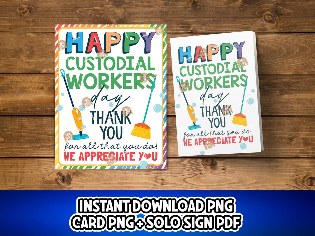 Custodial Workers Day Card Printable, Custodial Worker Appreciation ...