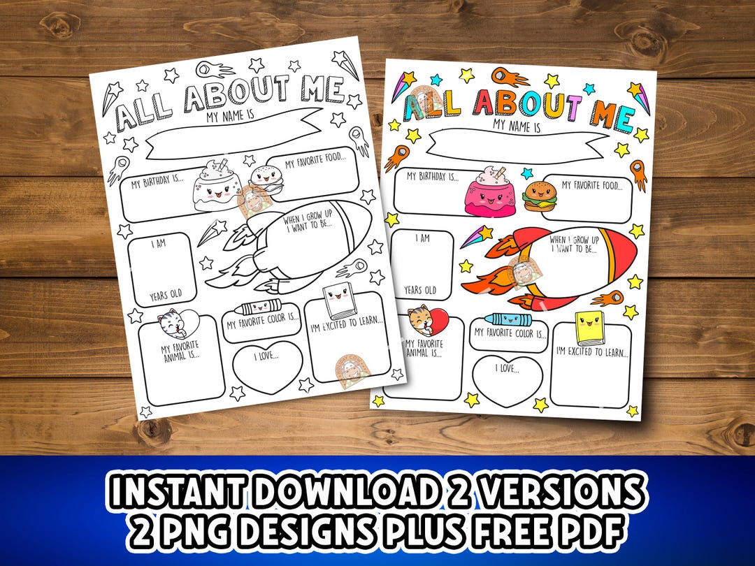 All About Me Printable, Kindergarten All About Me Activity Sheet, Get ...