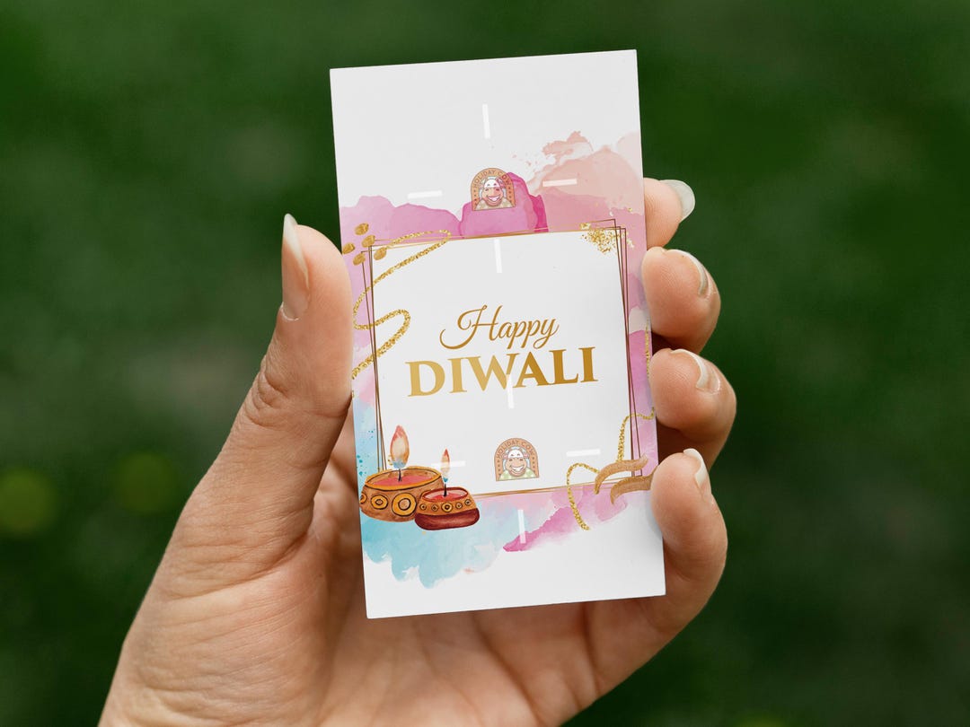 Diwali Tags Printable, Happy Diwali Gift Tag, Pastel Watercolor Diwali ...