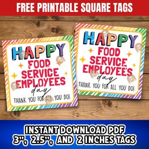 National Food Service Employees Day Signs Printable, Food Service ...