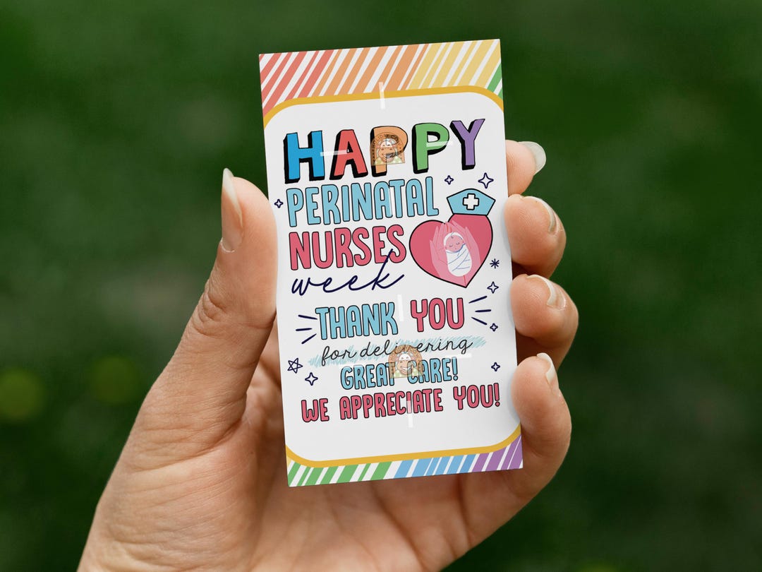 Perinatal Nurses Week Tag Printable, Thank You Perinatal Nurse ...