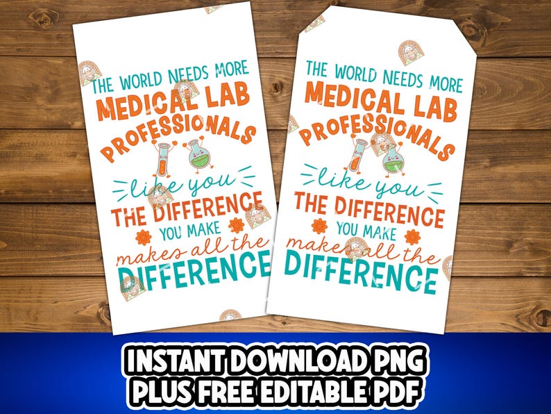 Printable Lab Week Gift Tag, Medical Laboratory Professionals Tag ...