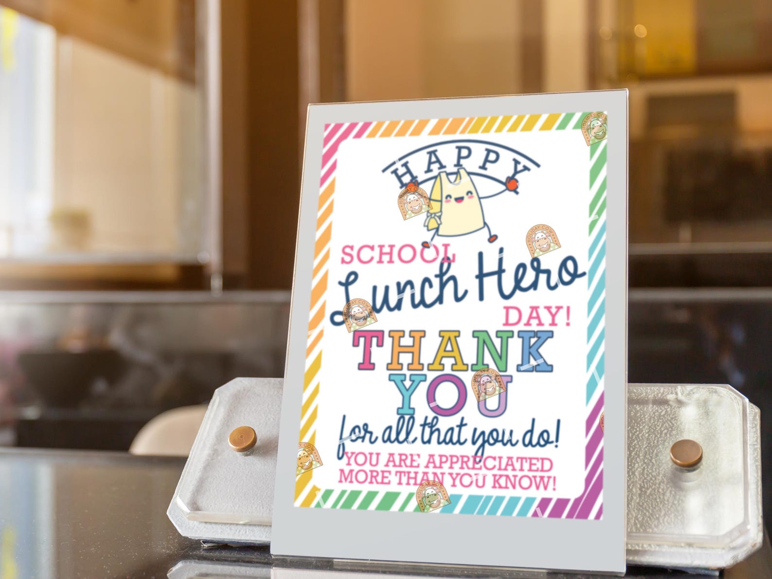 School Lunch Hero Day Signs, Printable School Lunch Hero Thank You ...