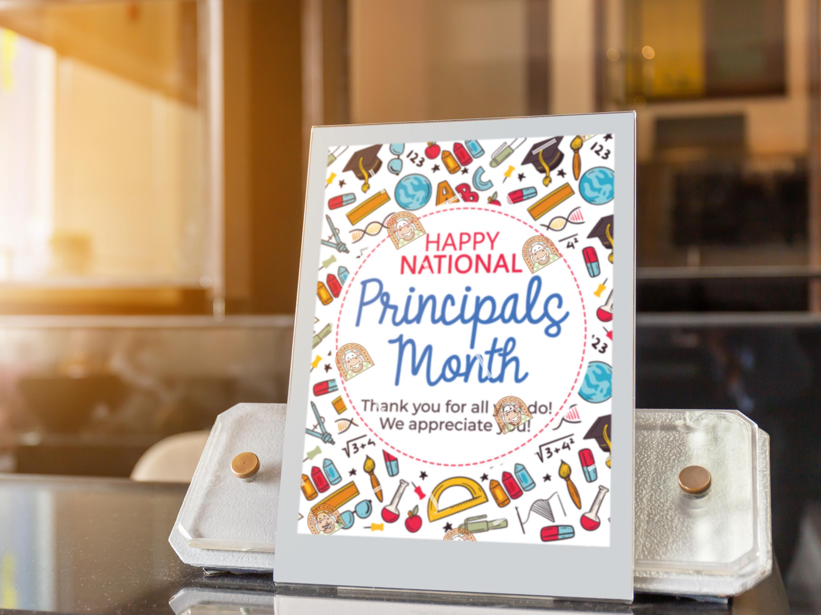 National Principals Month Card Printable, Principal Appreciation Month ...
