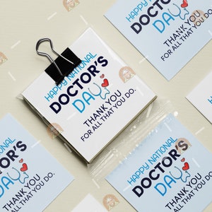 Doctor's Day Tag, Doctor Appreciation Tags Printable, National Doctor's ...