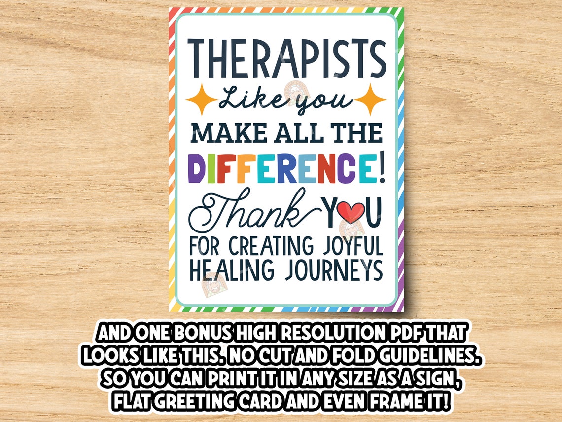 Printable Recreational Therapists Card, National Therapeutic Recreation ...