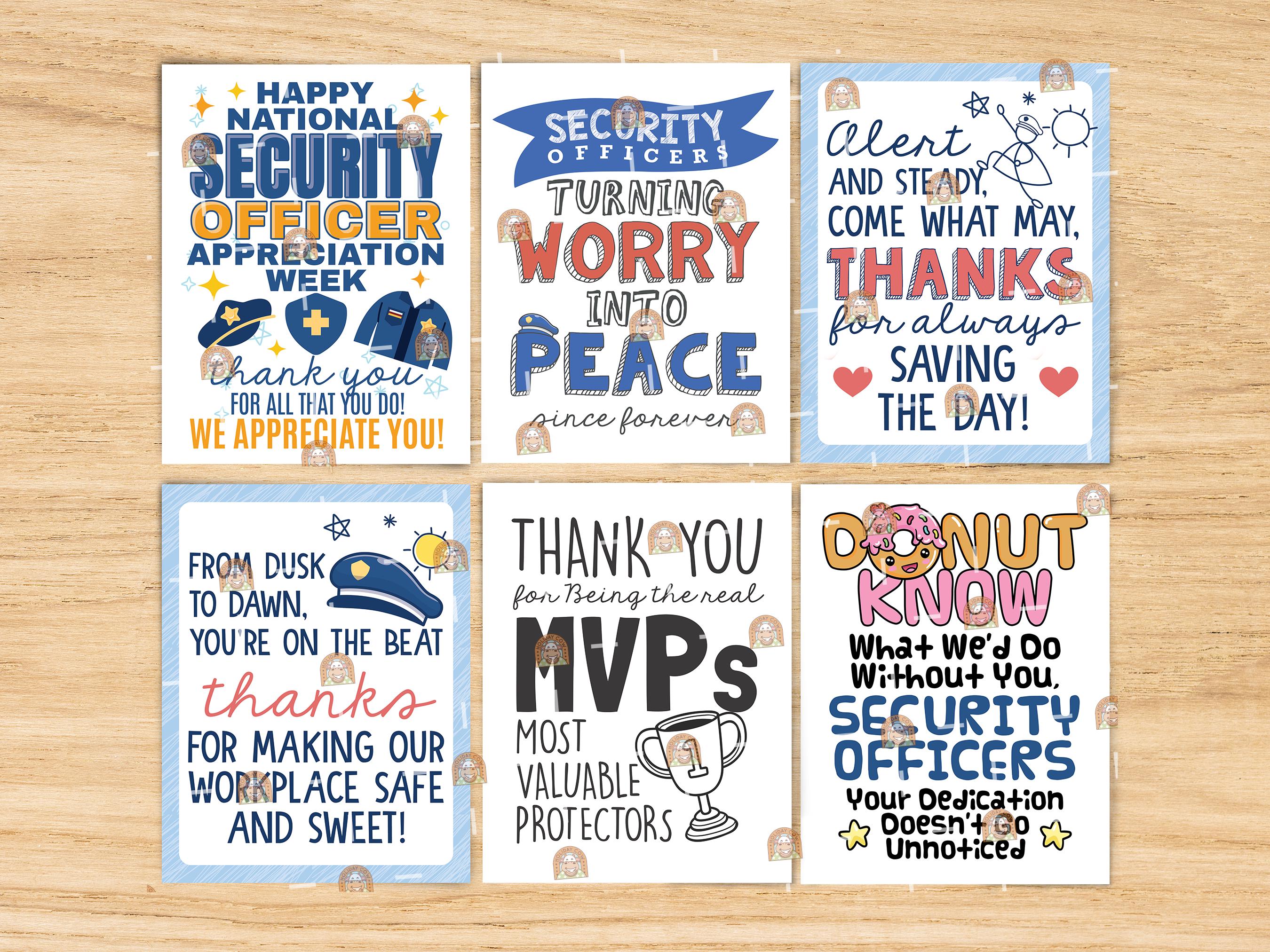 Security Officers Week Signs Printable, Security Officers Appreciation ...