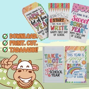 Back to School Tags Printable, First Day of School Tag, 1st Day School ...