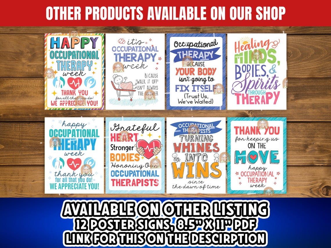 Occupational Therapy Week Card Printable, Occupational Therapists Gift ...