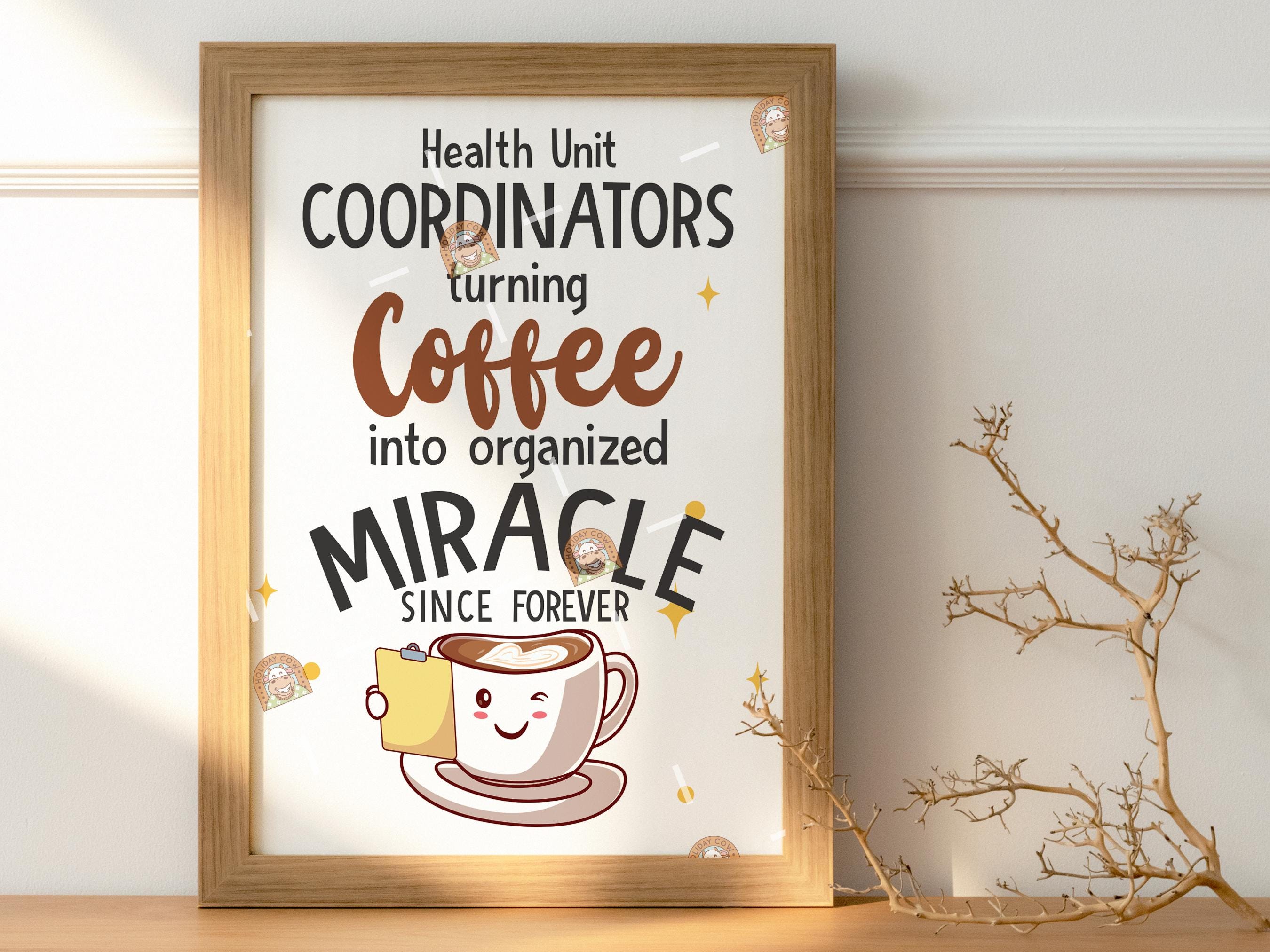 Health Unit Coordinator Week Card Printable, Coffee HUC Week Gift, HUC ...