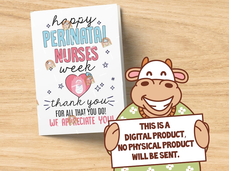Perinatal Nurses Week Gift, Printable Sign, Thank You Perinatal Nurse ...