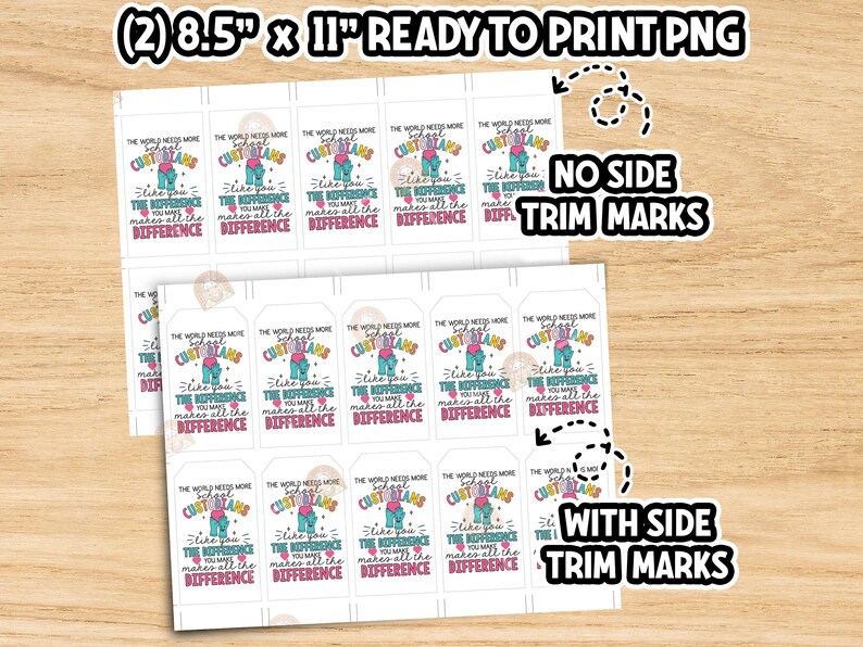 School Custodian Gift Tag, Printable School Custodian Appreciation ...