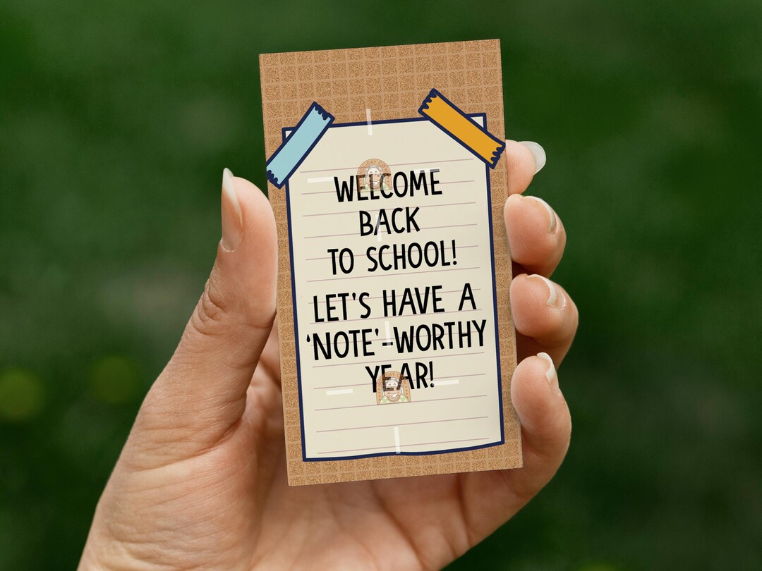 Back to School Tag Printable, Noteworthy School Year Tag, First Day of ...