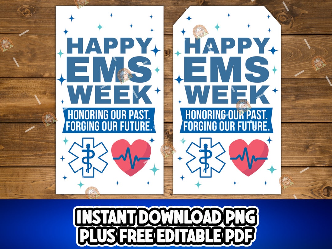 EMS Week Gift Tag, Ems Week Tag Printable, Ems Appreciation Tag ...