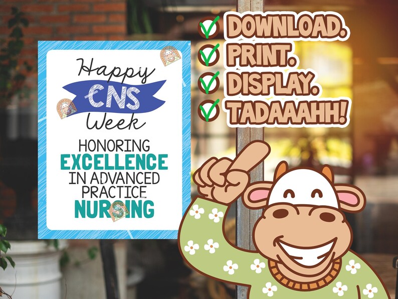 CNS Week Signs Printable Bundle, Clinical Nurse Specialist Gifts, CNS Appreciation Poster, Cns ...