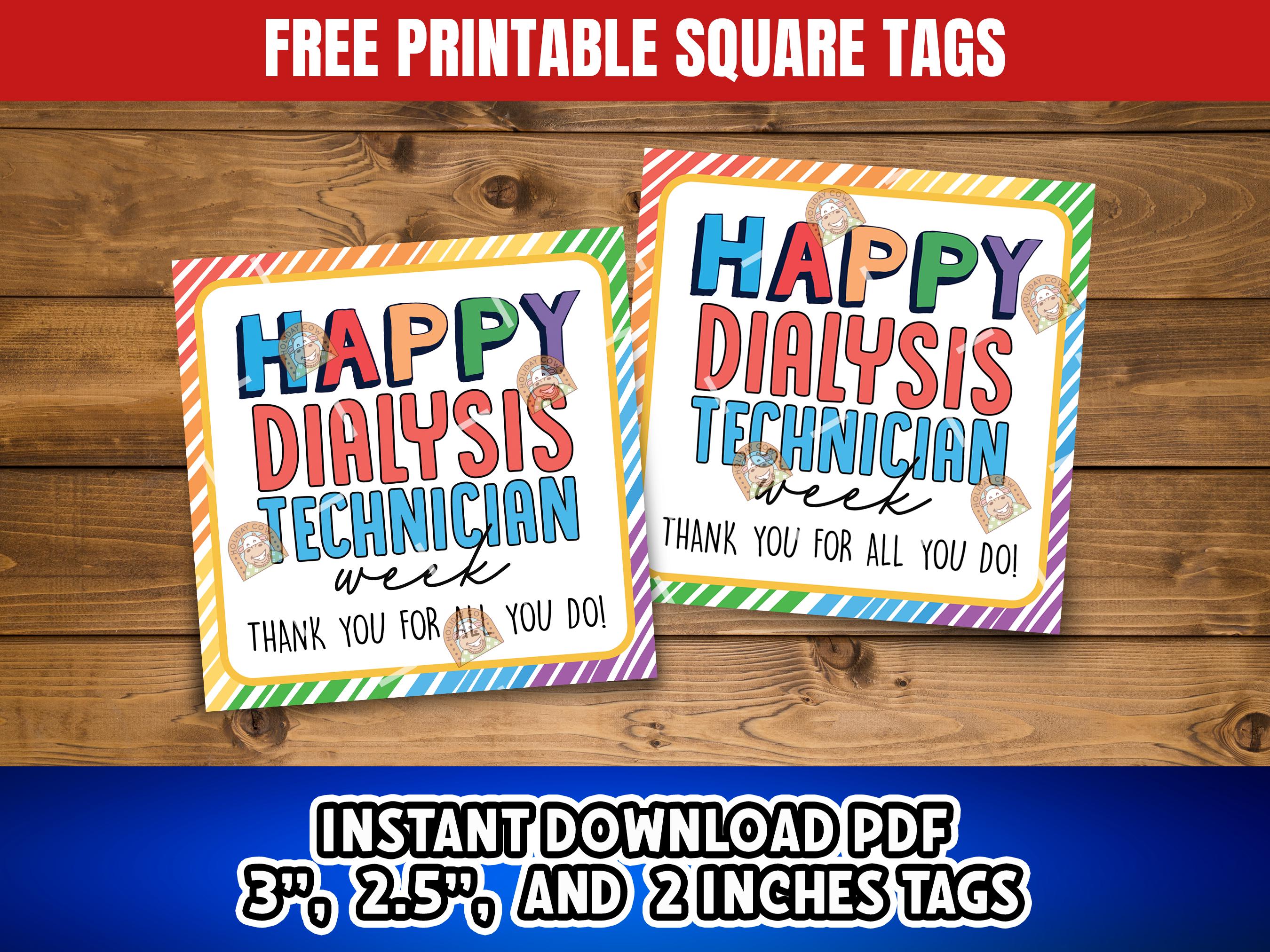 Dialysis Tech Gift, Dialysis Tech Week Printable Sign, Dialysis ...