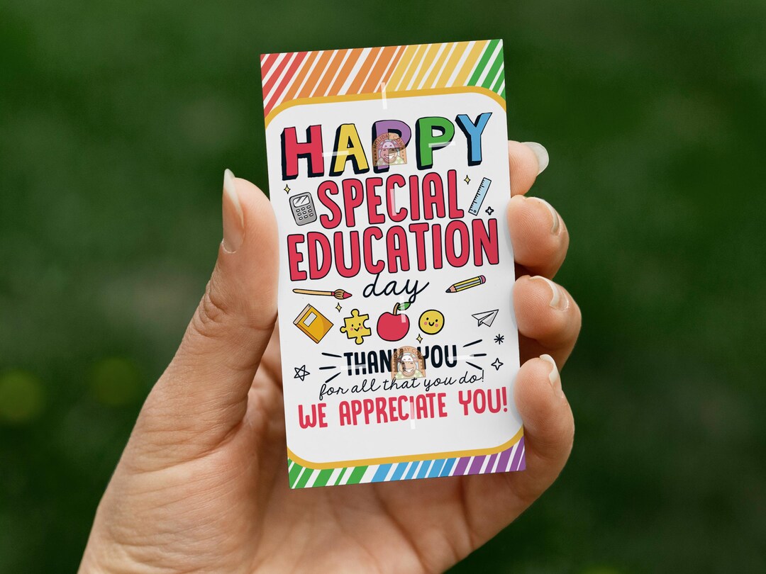 Special Education Day Tags Printable, Thank You Sped Teacher Gift Tag ...