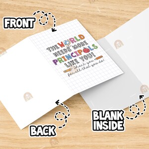 Principal Appreciation Card, School Principal Gift Printable , National ...
