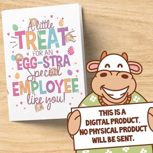 Easter Employee Gift, Printable Thank You Employee Easter Card, Staff ...