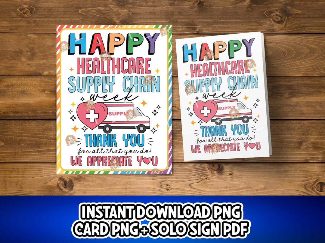 Healthcare Supply Chain Week Gift Printable, SC Week Card, SCM ...