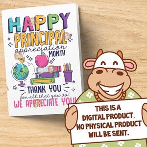 Principal Appreciation Month Card Printable, National Principals' Month ...