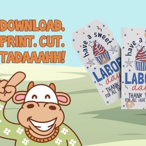 Labor Day Tag, Happy Labor Day Printable Tags, Labor Day Gift Tags ...