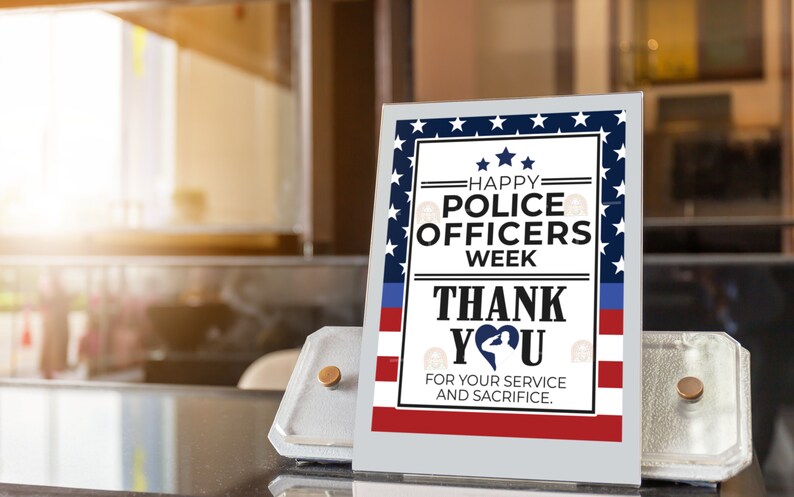 Police Week Sign Printable Bundle, National Police Officers Week ...