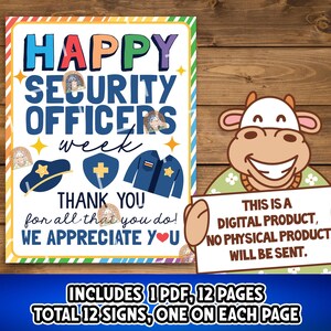 Security Officers Week Signs Printable, Security Officers Appreciation ...