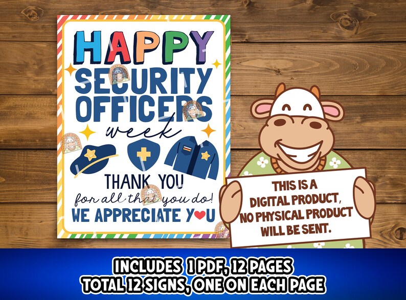 Security Officers Week Signs Printable, Security Officers Appreciation ...