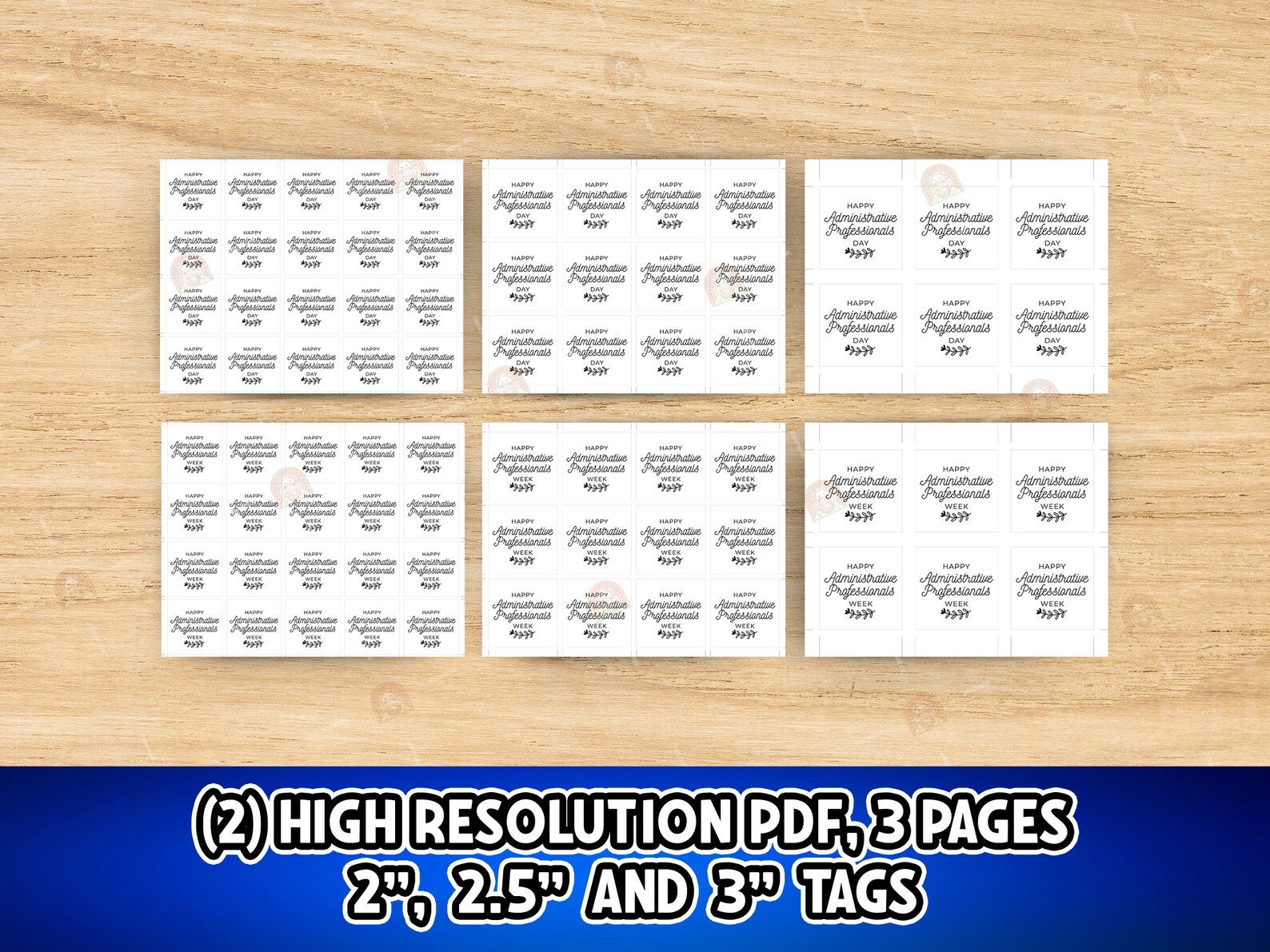 Administrative Professionals Day Tag Printable, Elegant Administrative ...