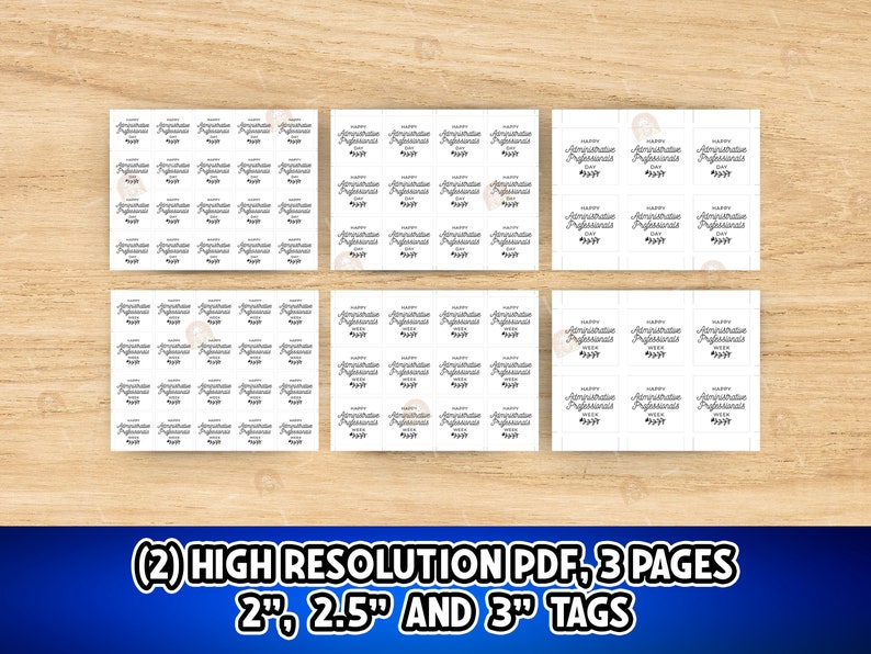 Administrative Professionals Day Tag Printable, Elegant Administrative ...